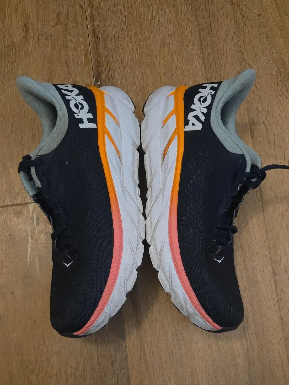 Hoka | Shoes | Hoka Womens Clifton 7 Blue Haze Running Shoe Navy Orange ...